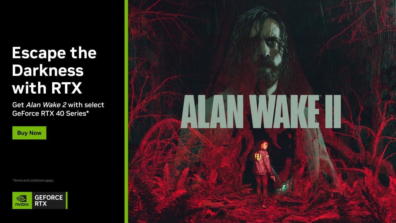 NVIDIA bundles Alan Wake 2 with some its GeForce RTX 40 series GPUs