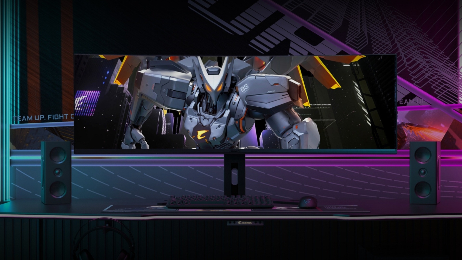 GIGABYTE's new AORUS 49-inch QD-OLED Gaming Monitor uses AI to minimize ...