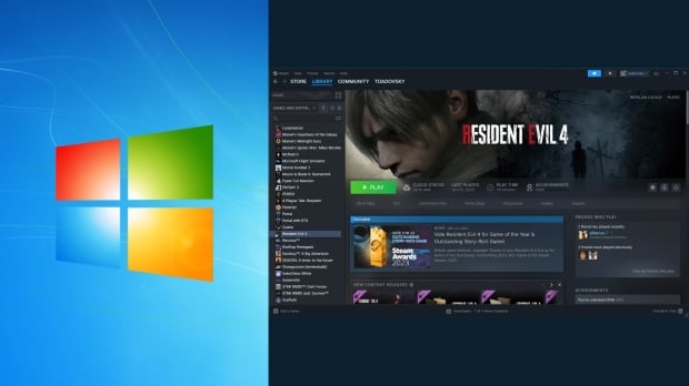 Steam support for Windows 7 and 8 is ending... affecting less than 1% ...