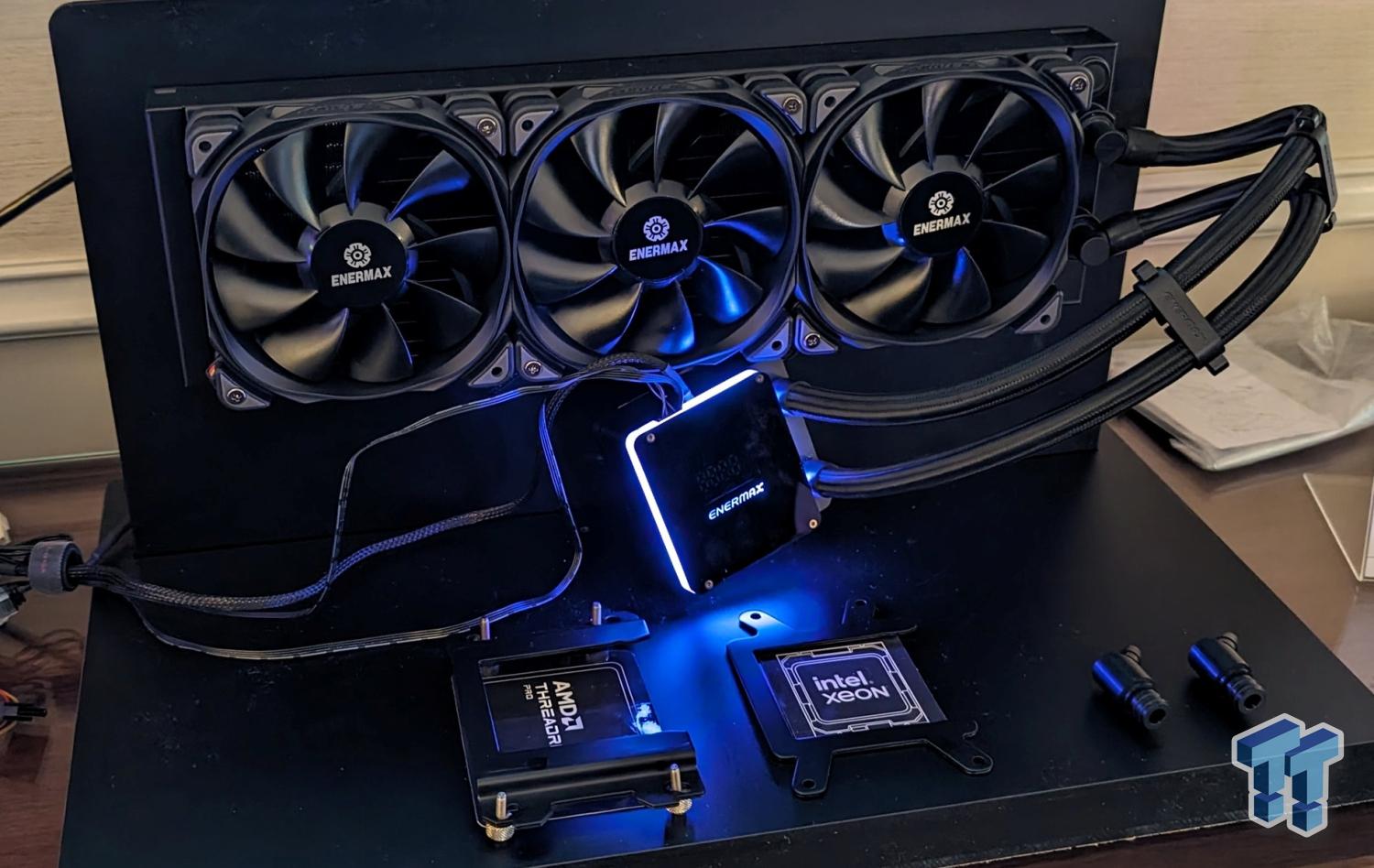 Enermax shows us its LIQTECH XTR, LIQMAXFLO, AQUAFLO LCD, and VRM ...