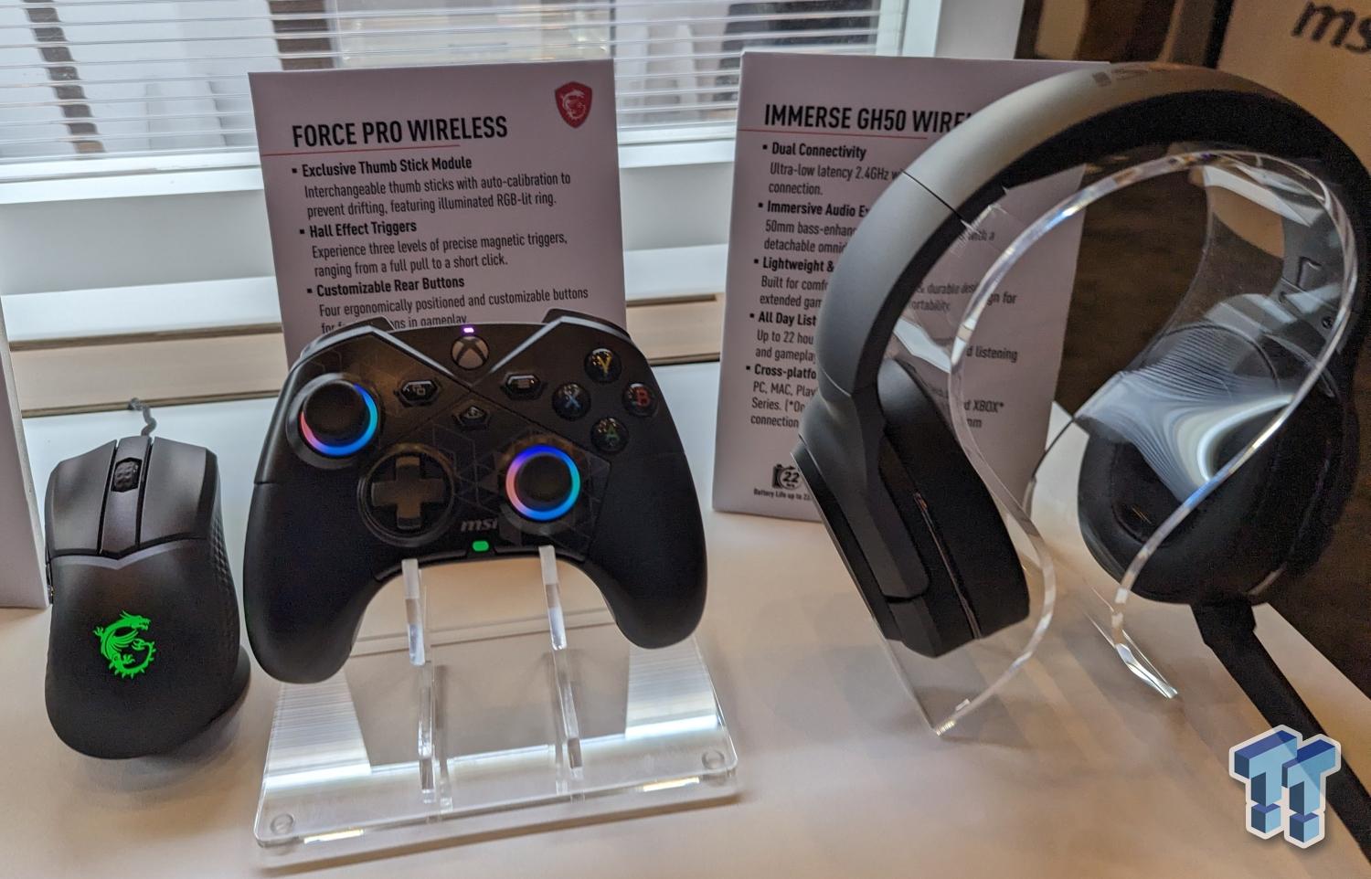 MSI showed off a range of new gaming peripherals at CES 2024, including new Clutch gaming mice