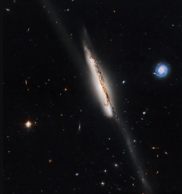 NASA telescope photographs a cosmic bridge linking two galaxies