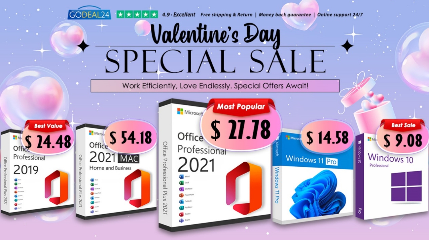 GoDeal24 Valentine's Day Sale: Microsoft Office 2021 and Windows 11 ...