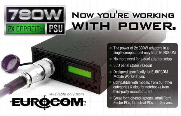 Eurocom's new monster 780W AC adapter costs $428, supports MSI's new ...