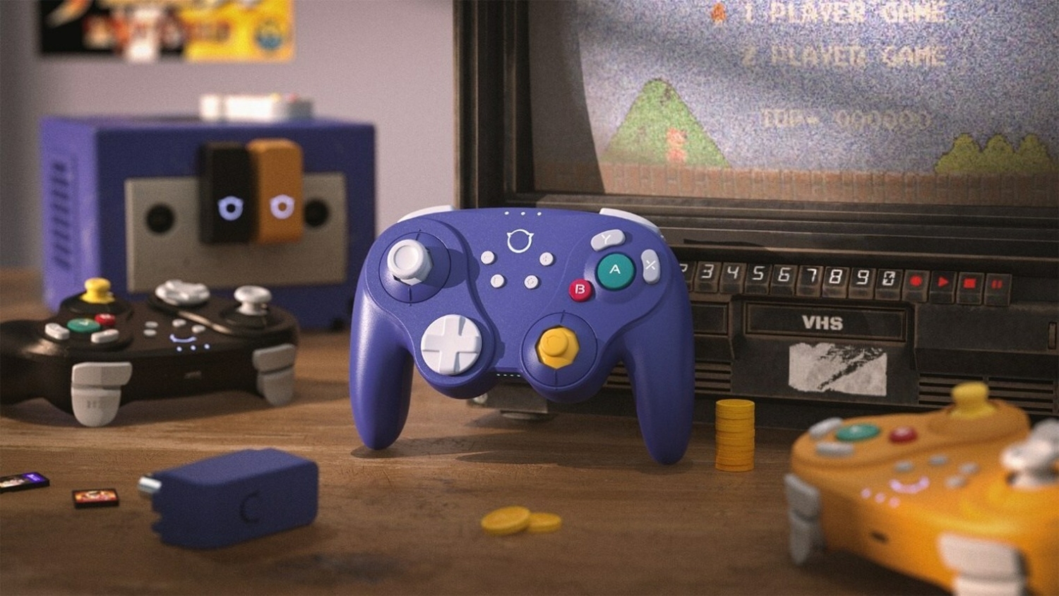 The iconic GameCube pad inspired the NYXI Warrior Game Controller for the Switch
