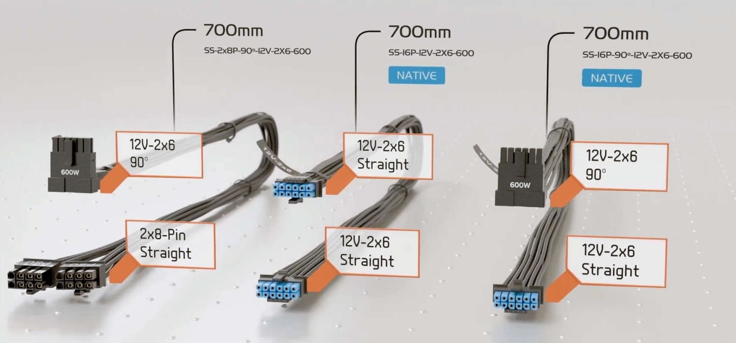 Seasonic introduces upgraded 12V-2x6 (H++) 600W power cables for its PSUs
