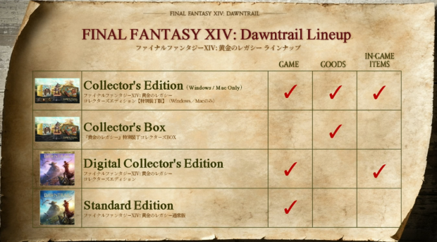 Final Fantasy XIV Dawntrail collector's edition only includes PC or Mac version