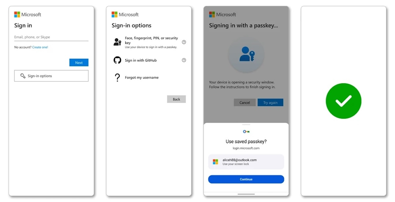 Passkey support comes to Microsoft's accounts for the first time