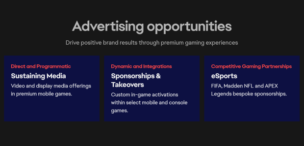 EA working on integrating ads into more games, possibly even AAA titles