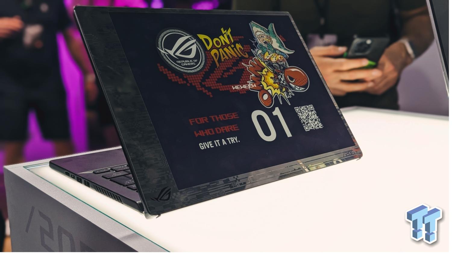 ASUS's Project Dali full-color e-ink ROG Zephyrus laptop lid concept is ...
