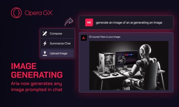 Opera GX, the browser for 'gamers,' adds AI image generation, narration ...