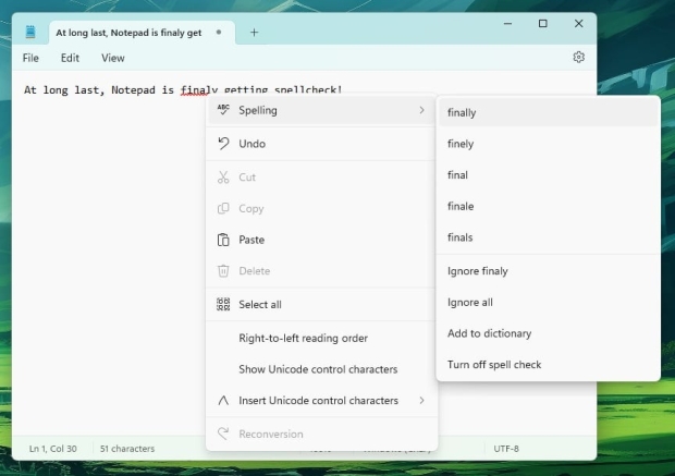 Microsoft adds spell check to Notepad after 41 years, but with an eye ...