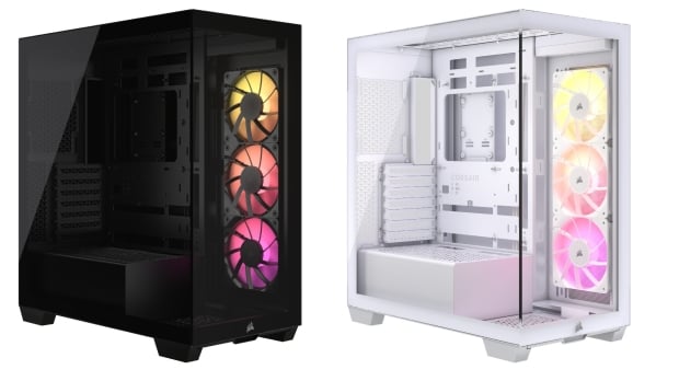 CORSAIR 3500X Mid-Tower PC Case sports the popular fishbowl design
