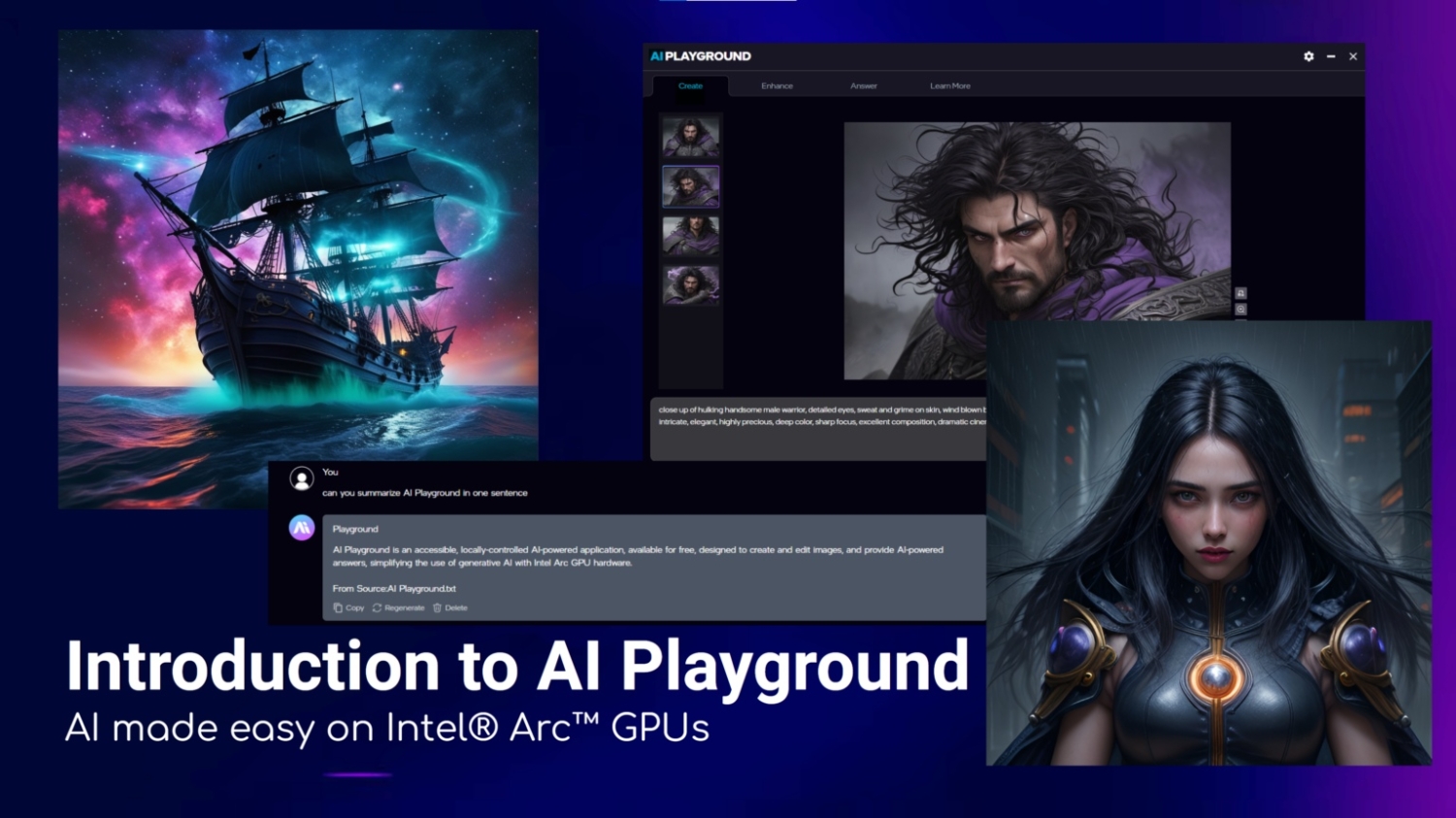 Intel launches AI Playground, an AI PC starter app and AI image generator for Arc GPUs